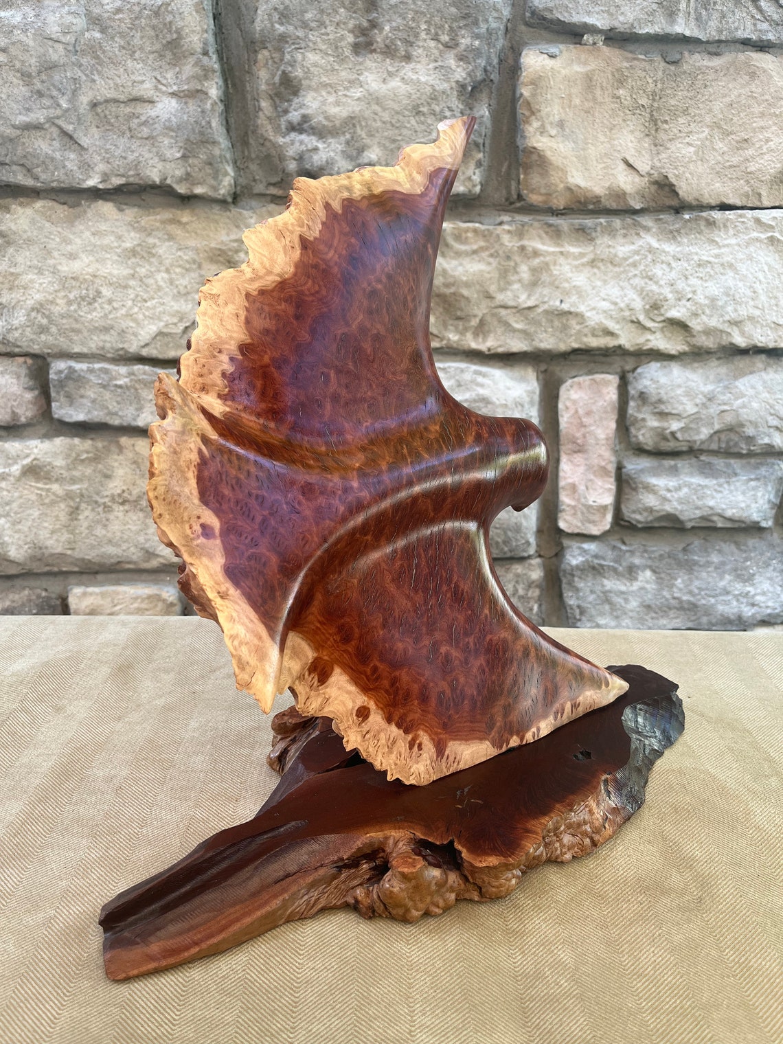 Hand Carved Live Edge Sculpture of a Bird of Prey - Etsy