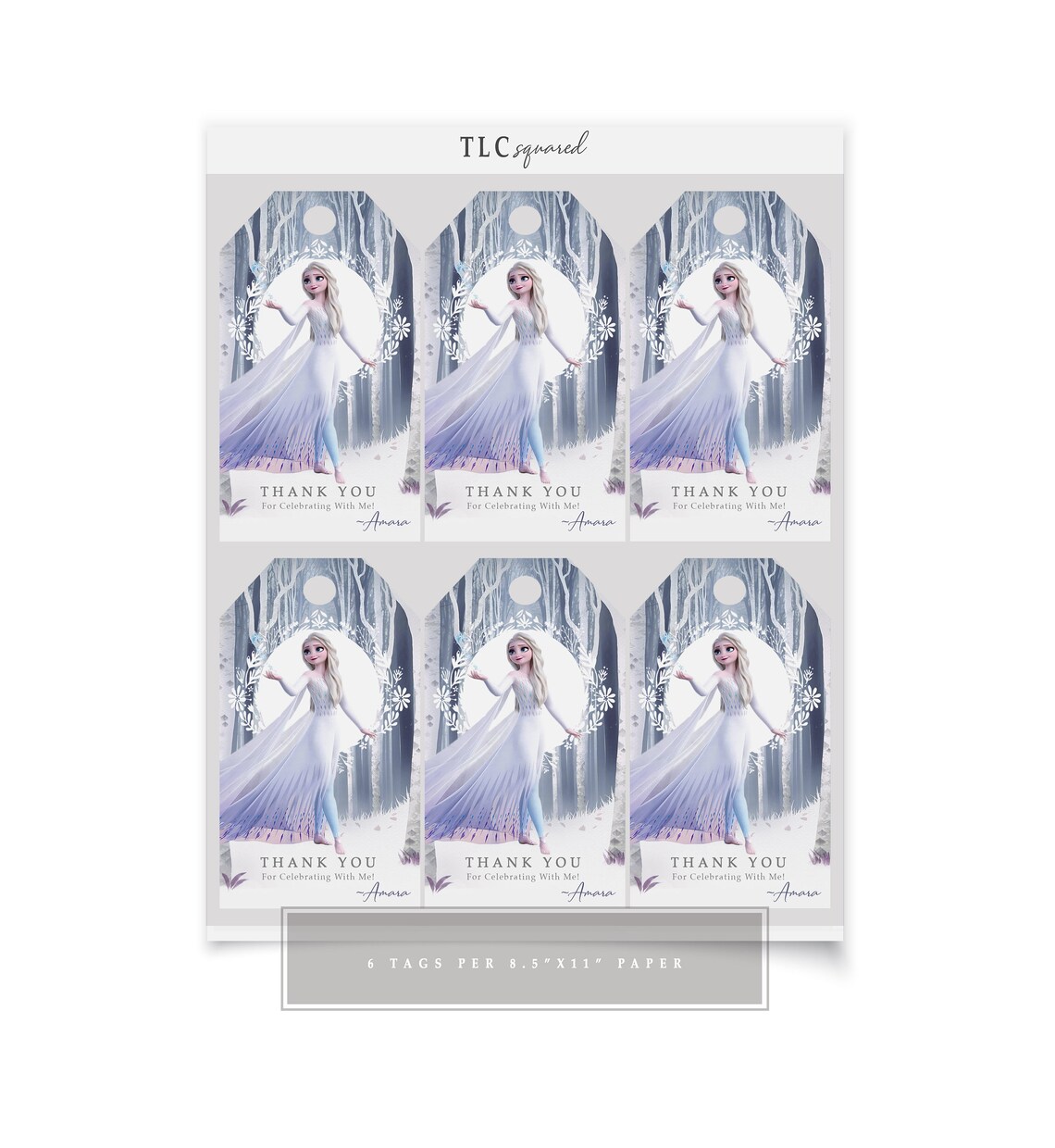 Frozen 2 Favor Tags, Frozen Thank You Tags, Frozen 2 Birthday Decor ...