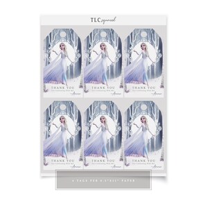 Frozen 2 Favor Tags, Frozen Thank You Tags, Frozen 2 Birthday Decor ...