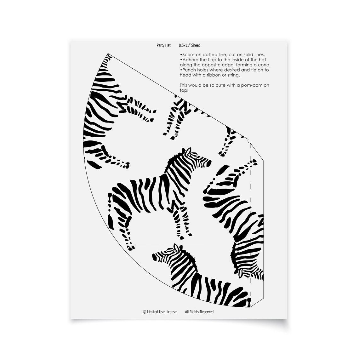 Printable Party Hats Party Animals Birthday Party Birthday - Etsy