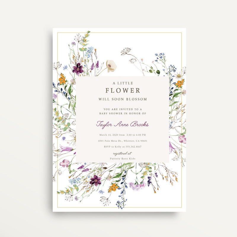 Wildflower Invite - Etsy