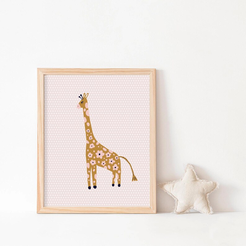 Giraffe Boho Nursery Printable Wall Art Nursery Decor Playroom | Etsy