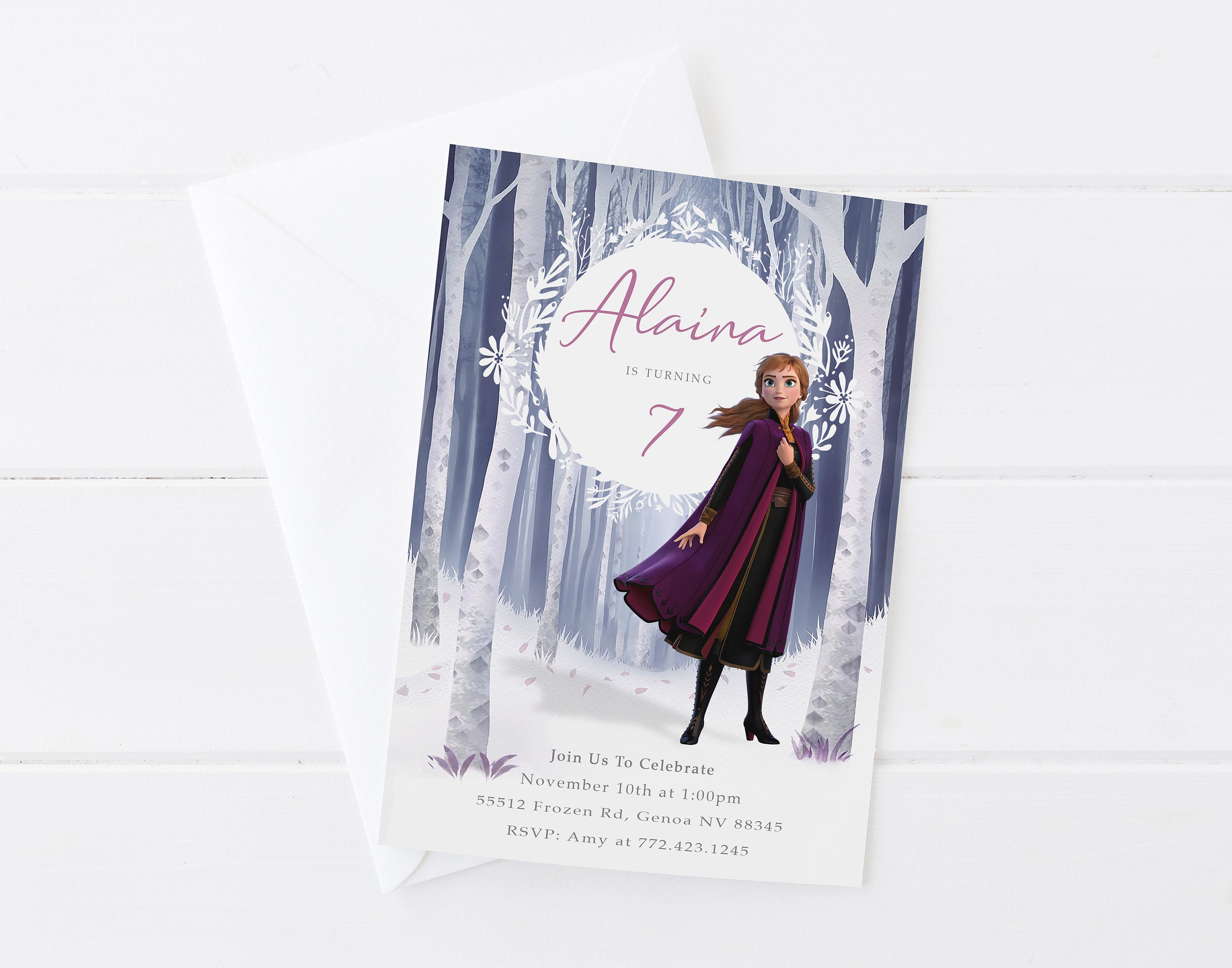 Frozen 2 Invitation Modern Frozen Invite Frozen Birthday - Etsy