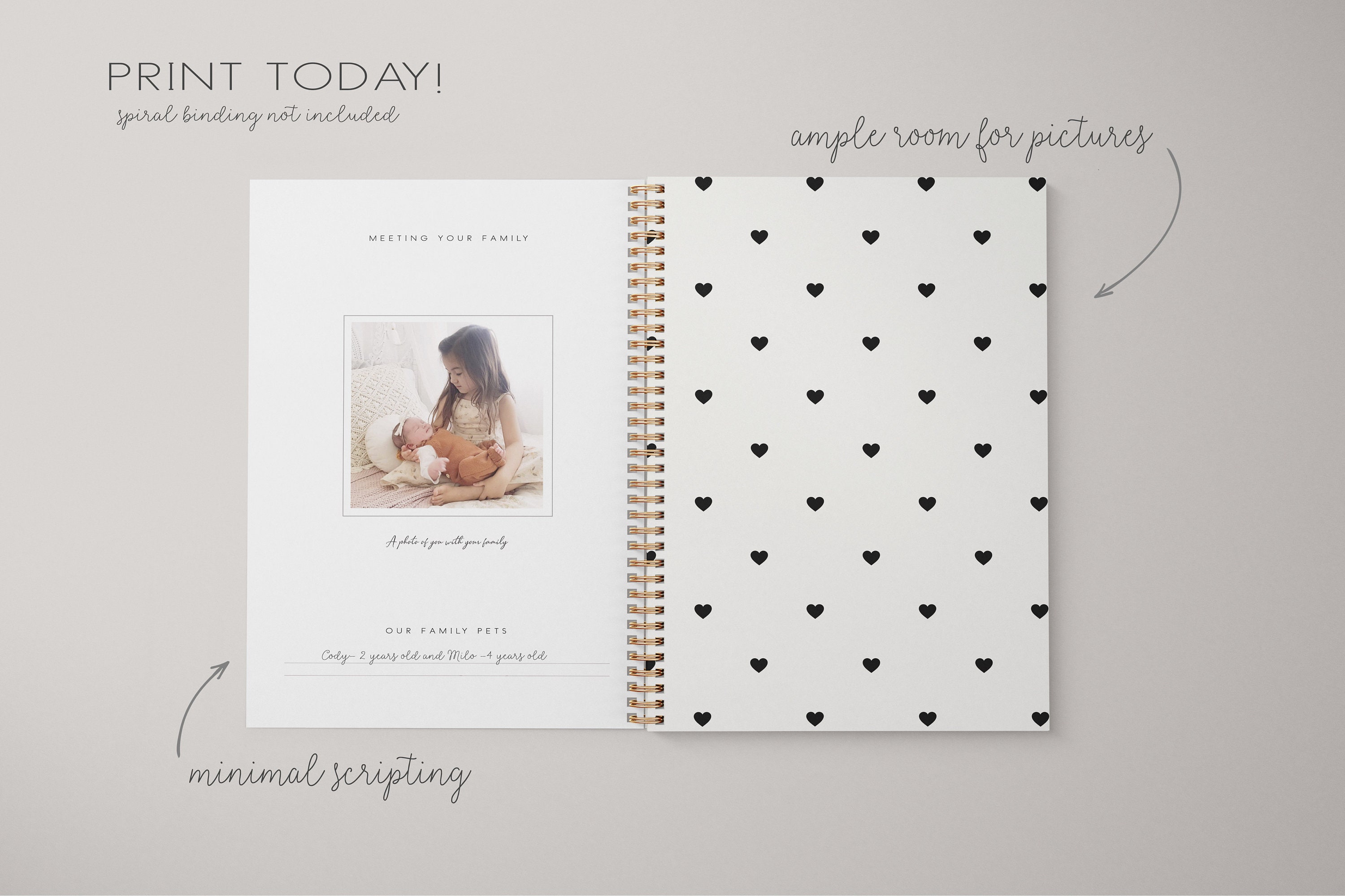 Baby Book Printable Baby Book Pages Baby Memory Book - Etsy