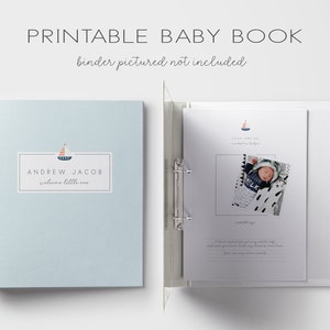 Baby Book - Printable Baby Book Pages - Baby Memory Book - Baby Book ...