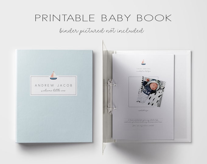 Baby Book Template Ebook Template Canva Template Modern Baby Book ...