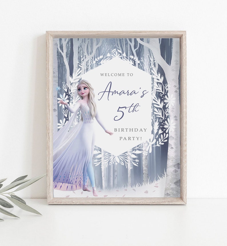 Frozen 2 Poster Modern Frozen Sign Frozen Birthday Sign - Etsy