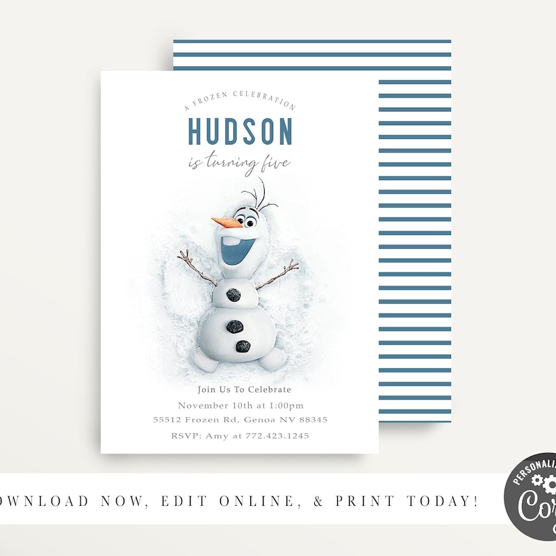 Olaf Invitation - Etsy