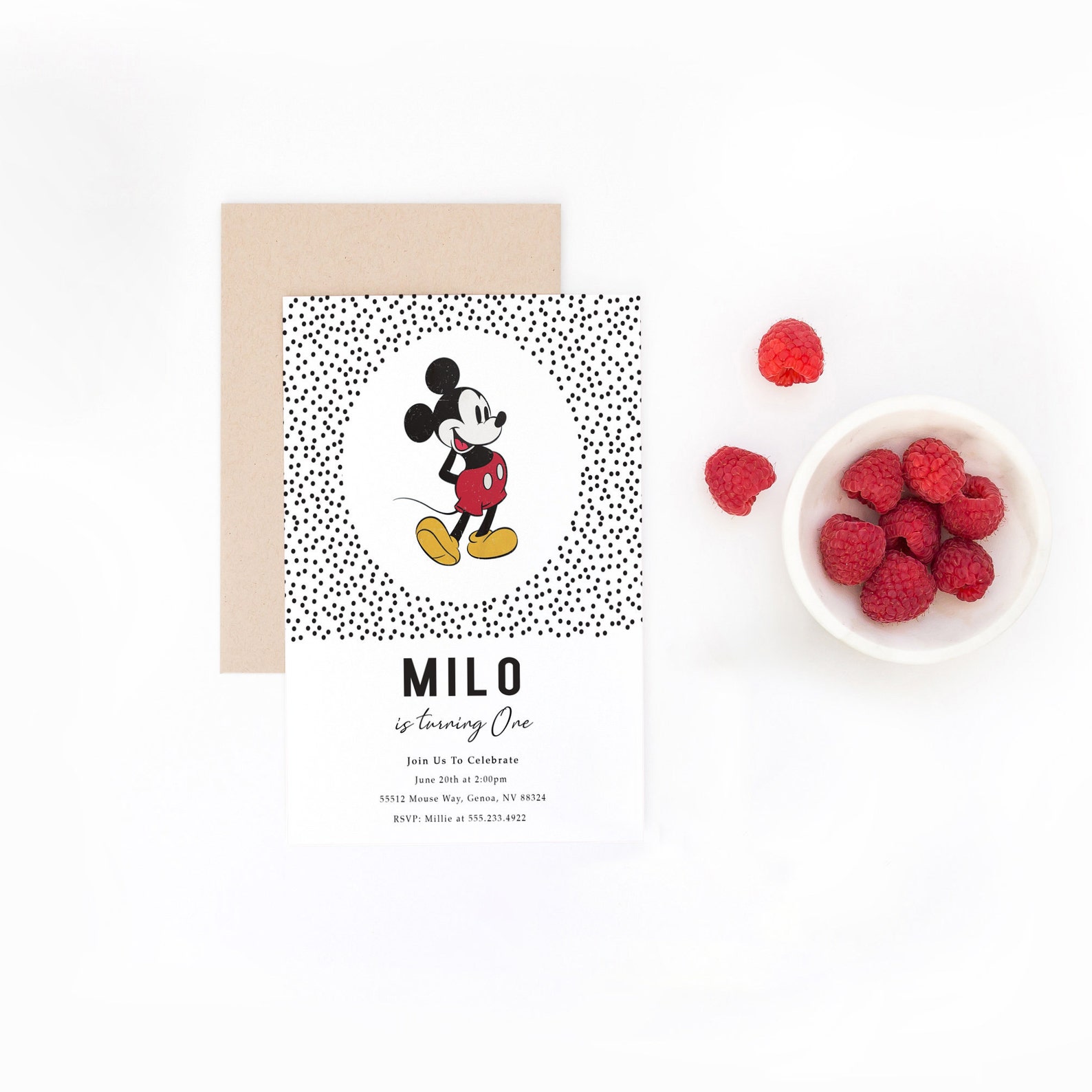Mickey Mouse Invitation Printable Mickey Invitation Modern - Etsy