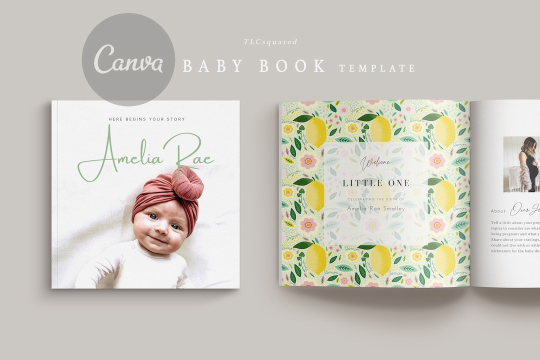 Baby Book Template | Ebook Template | Canva Template | Modern Baby Book ...