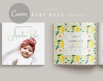Baby Book Template | Ebook Template | Canva Template | Modern Baby Book ...
