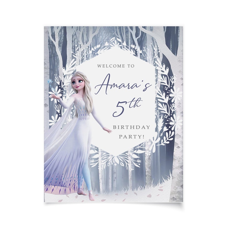 Frozen 2 Poster Modern Frozen Sign Frozen Birthday Sign - Etsy