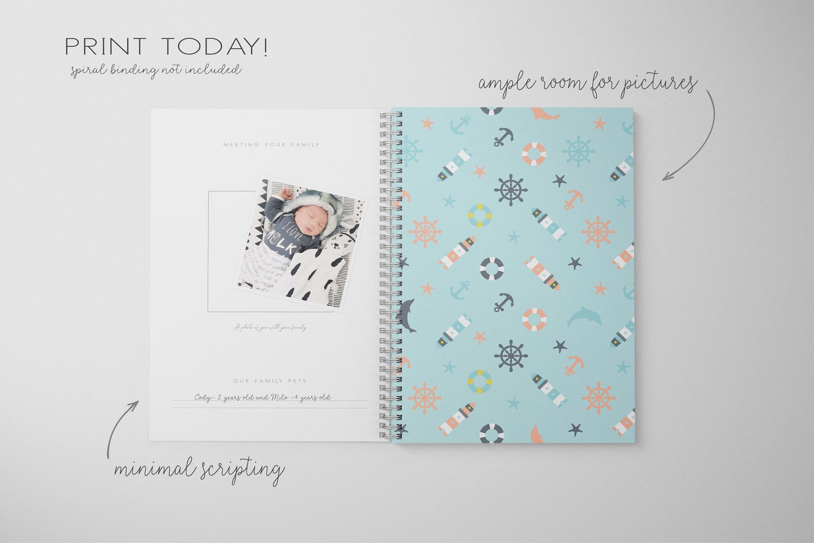 Baby Book Printable Baby Book Pages Baby Memory Book | Etsy