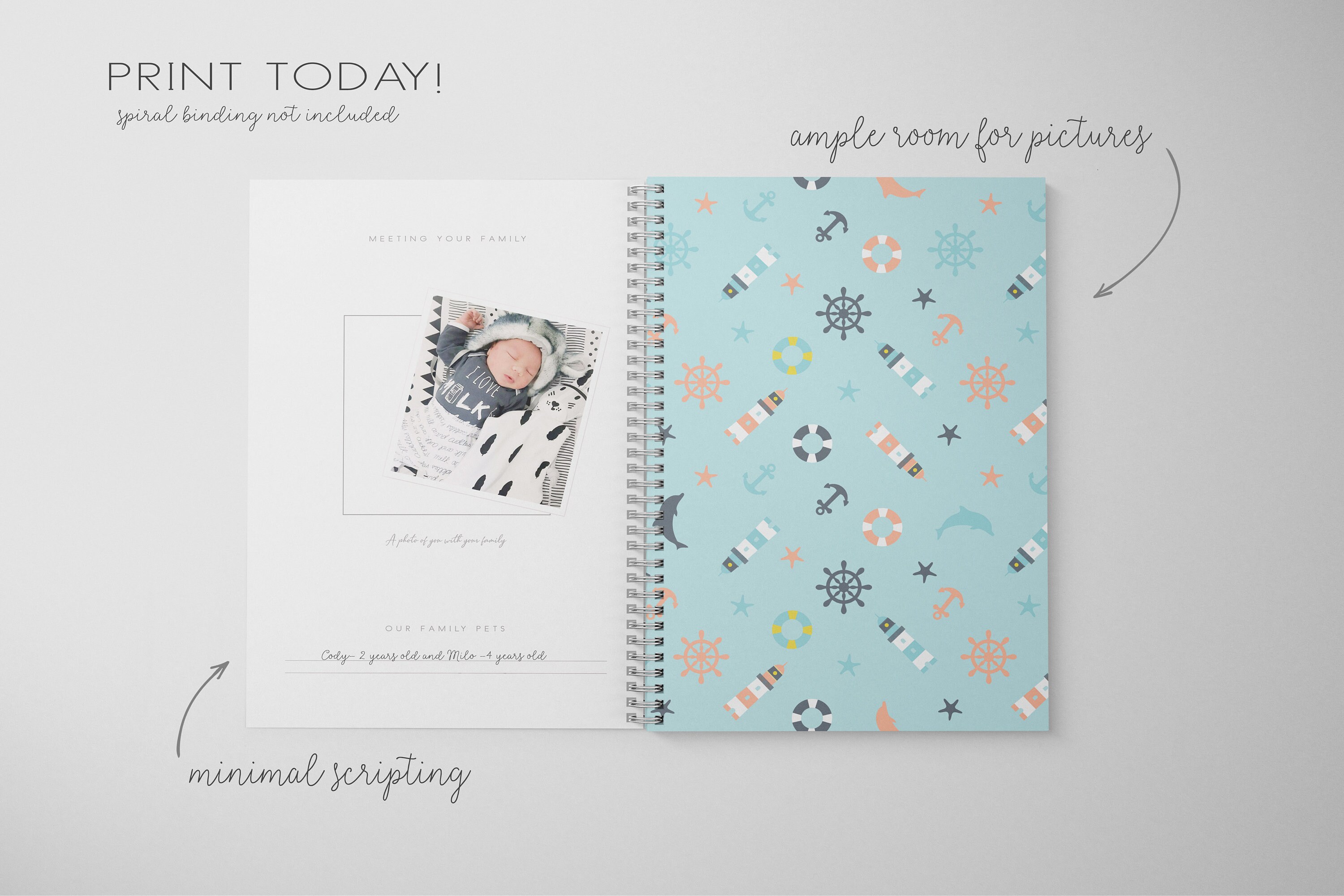 Baby Book Printable Baby Book Pages Baby Memory Book | Etsy