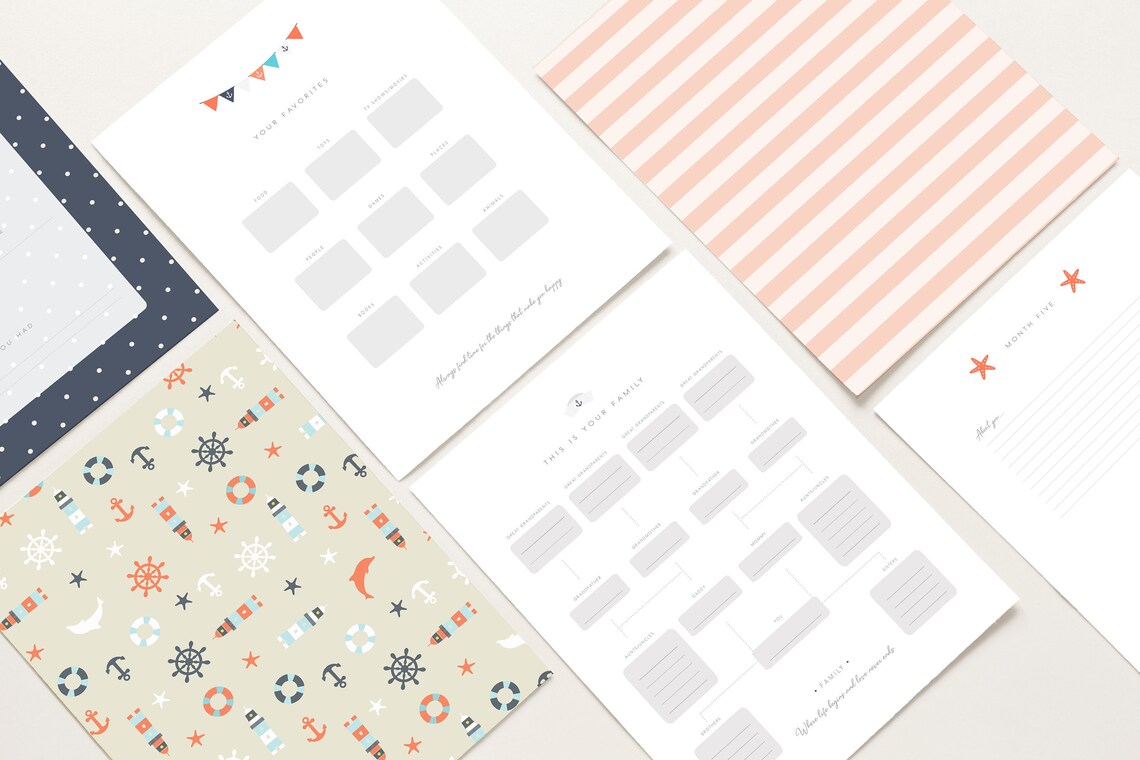 Baby Book Printable Baby Book Pages Baby Memory Book | Etsy