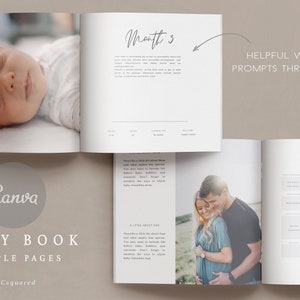 Baby Book Template | Ebook Template | Canva Template | Modern Baby Book ...