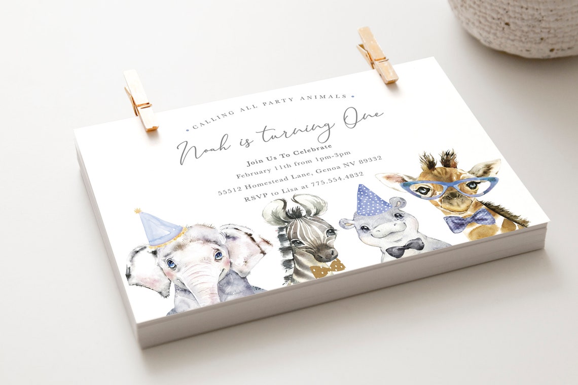 Party Animal Birthday Party Invitation INSTANT DOWNLOAD - Etsy