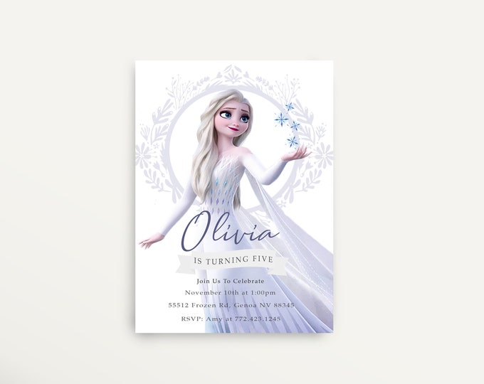 Frozen 2 Invitation Frozen 2 Invite Modern Frozen Birthday | Etsy