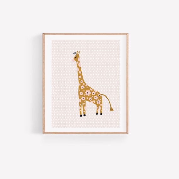 Giraffe Boho Nursery Printable Wall Art Nursery Decor Playroom | Etsy