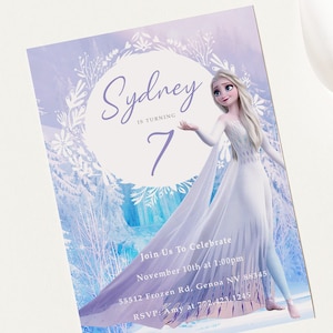 Frozen 2 Invitation, Modern Frozen Invite, Frozen Birthday Invite ...