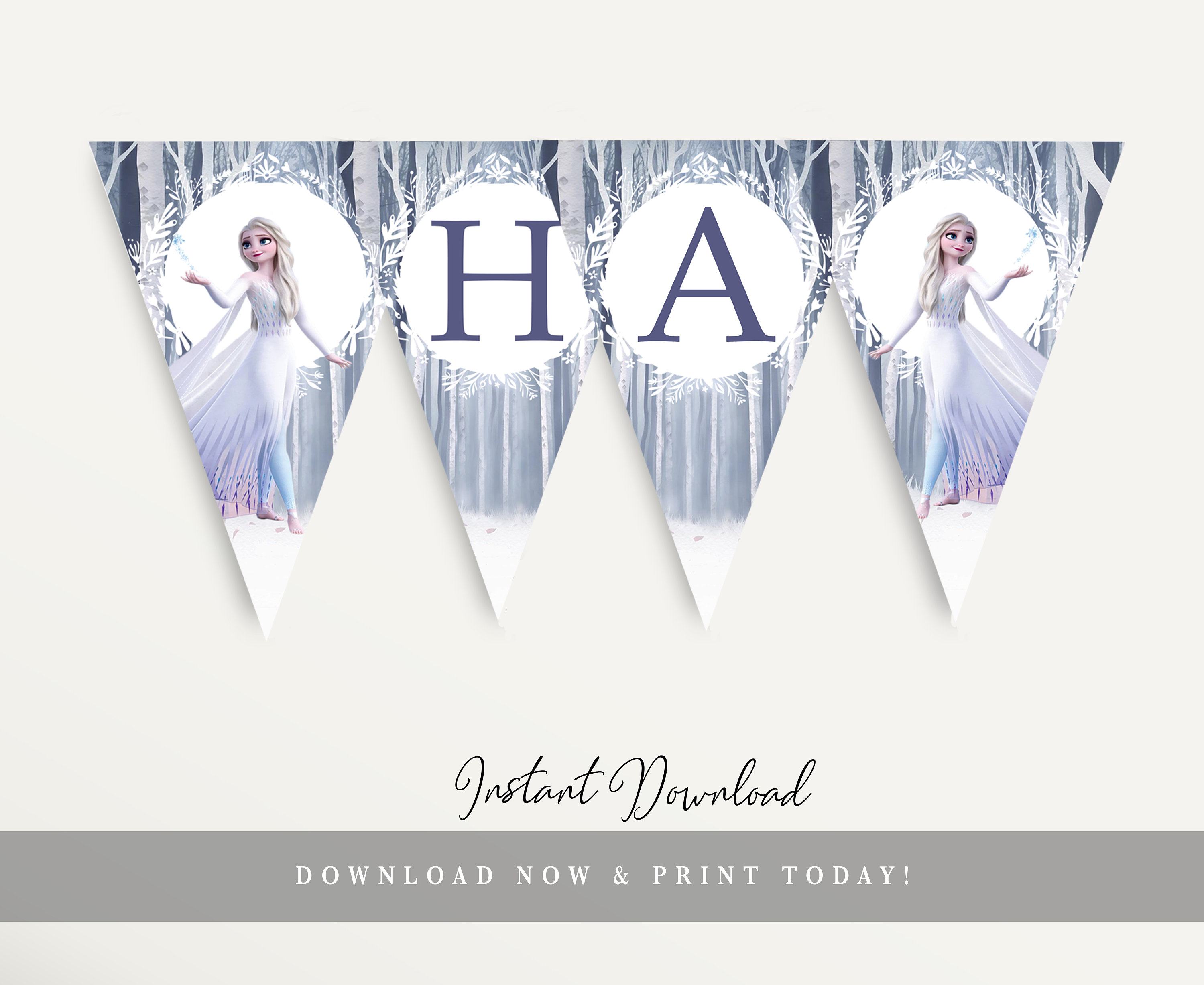 Frozen 2 Birthday Banner, Frozen 2 Birthday Invitation, Frozen II Party ...