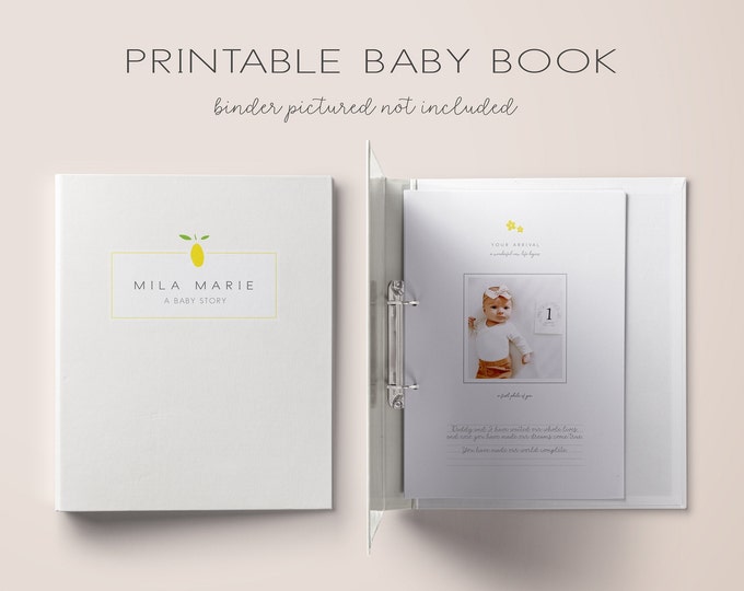 Baby Book Template | Ebook Template | Canva Template | Modern Baby Book ...