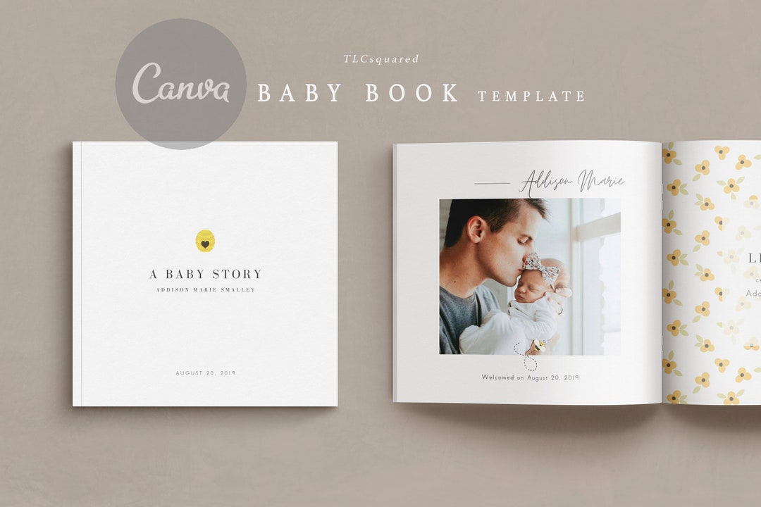 Modern Baby Book Template | Ebook Template | Canva Template | Modern ...