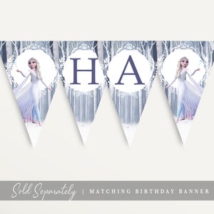 Frozen 2 Poster, Modern Frozen Sign, Frozen Birthday Sign, Simple ...