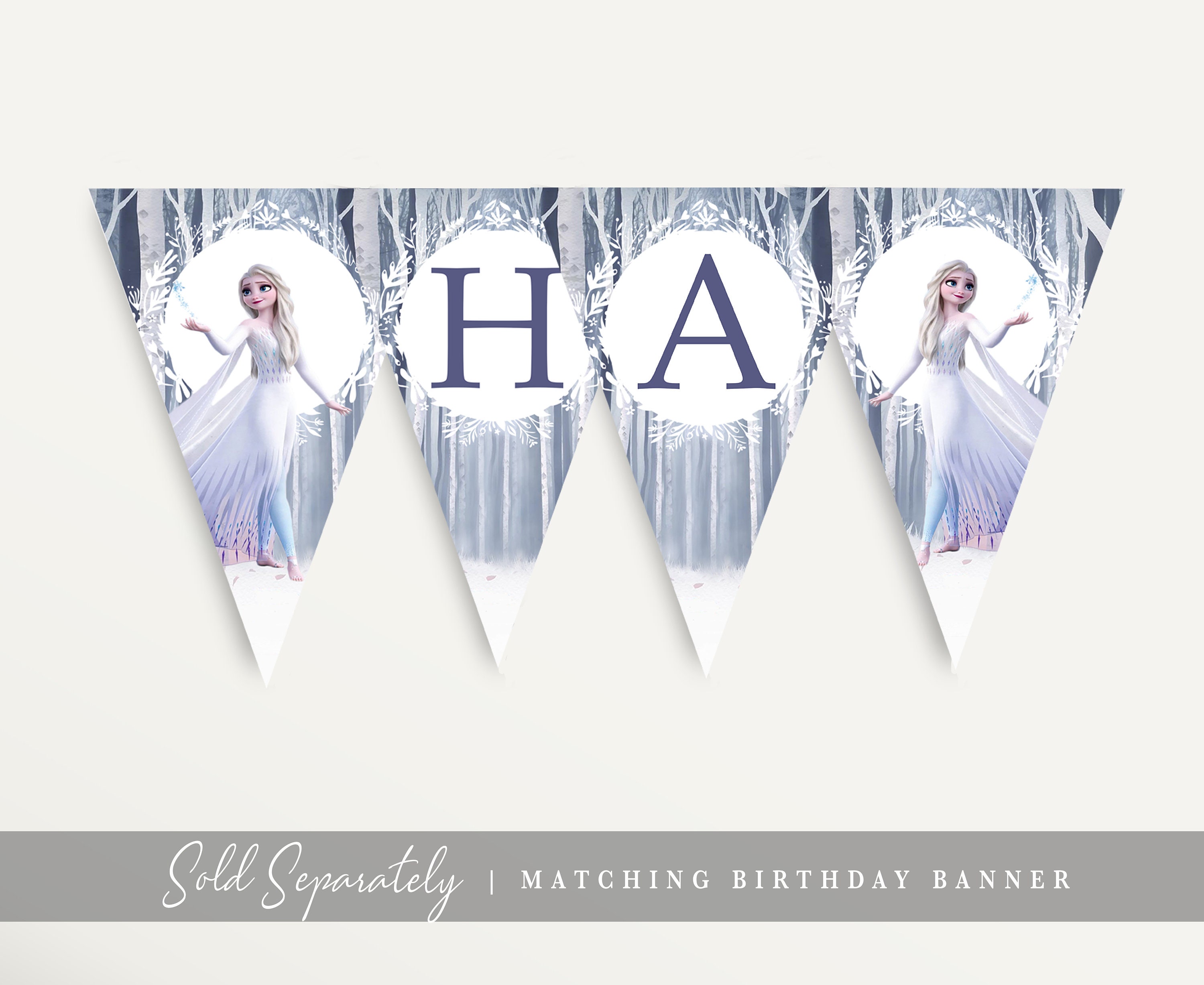 Frozen 2 Poster, Modern Frozen Sign, Frozen Birthday Sign, Simple ...
