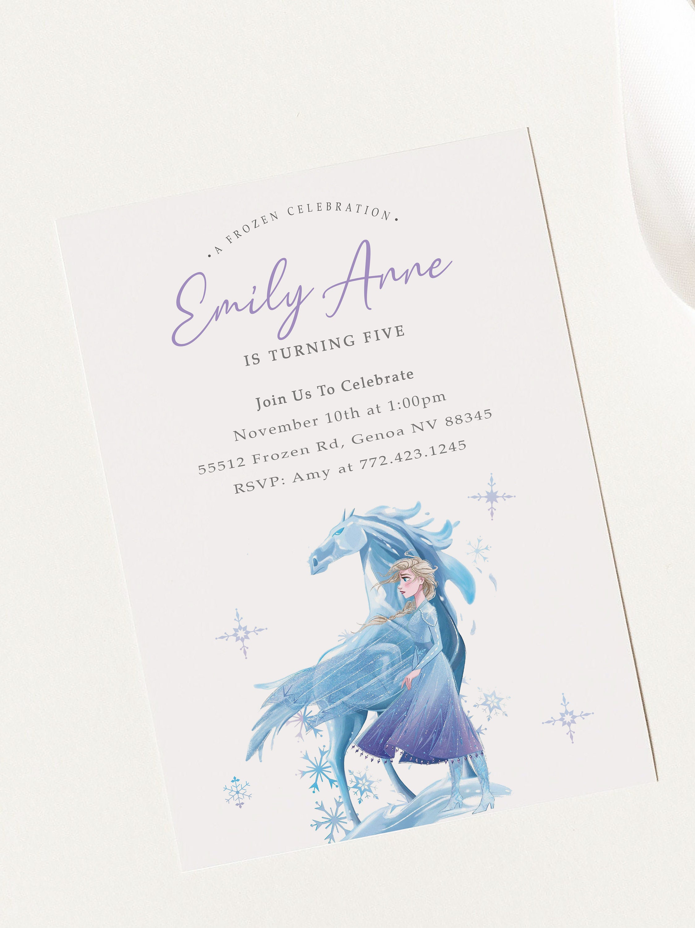 Frozen 2 Birthday Invitation Modern Frozen Invite Frozen - Etsy
