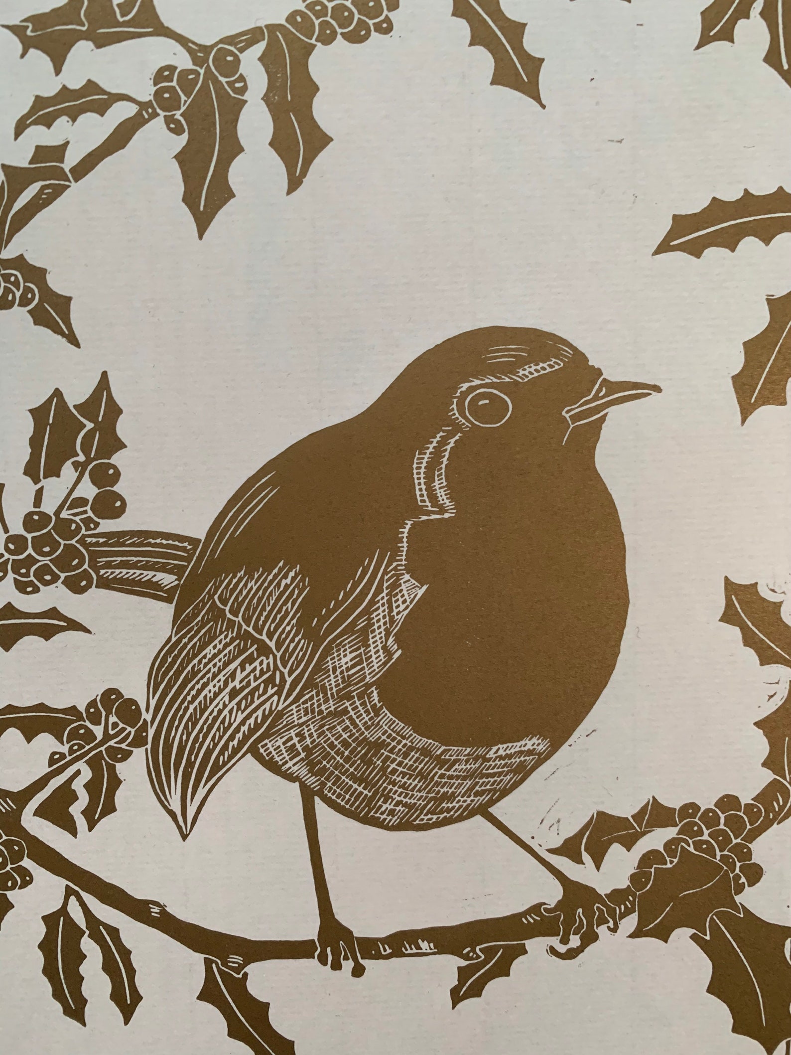 Robin & Holly Limited Edition Linocut Print Original Artwork - Etsy UK