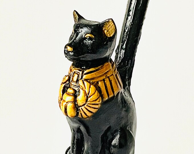 Black Cat Tobacco Pipe Smoking Large Pipe Handmade Collectible 7 Inch ...