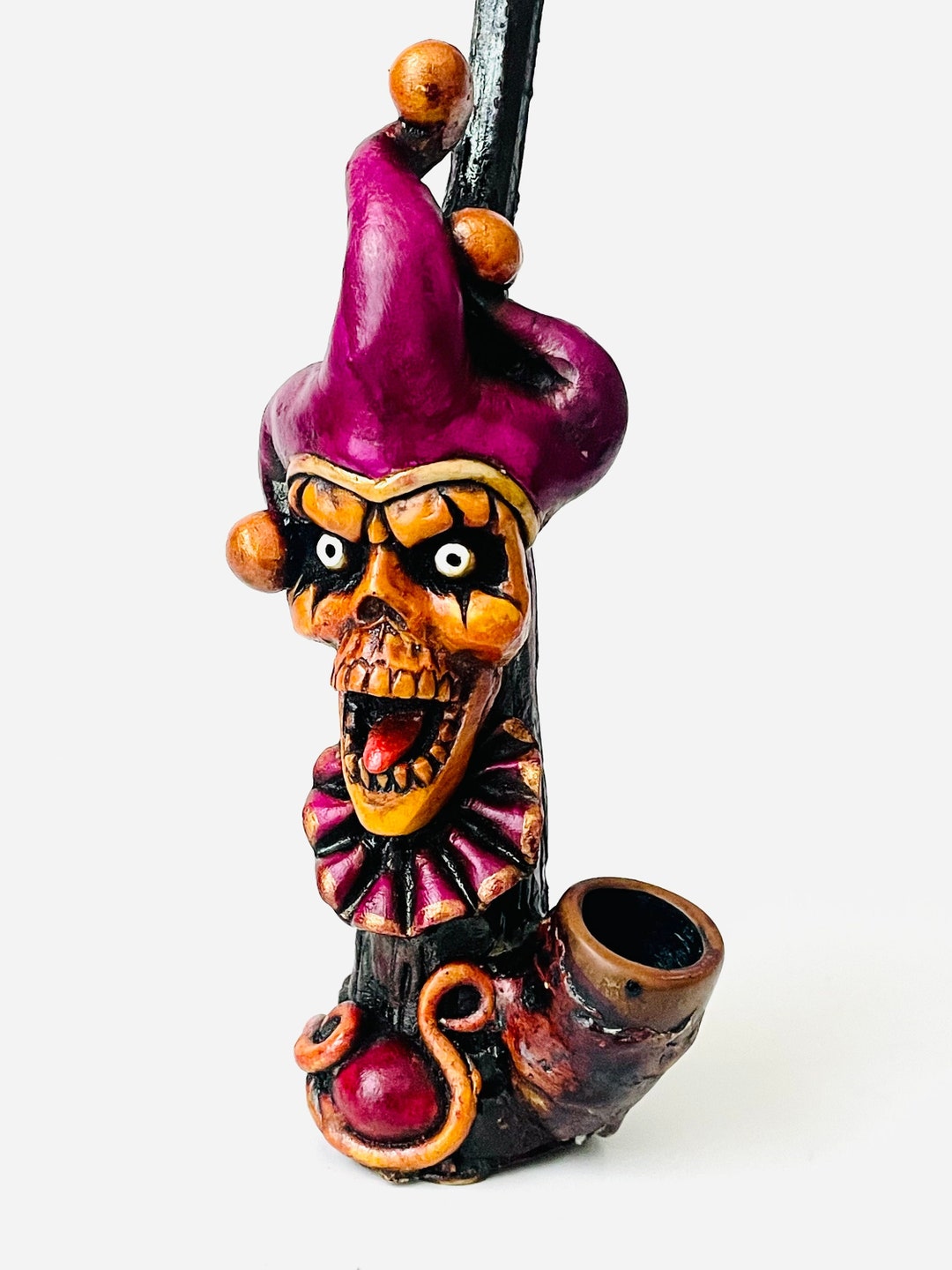 Evil Jester Tobacco Pipes Smoking Large Pipe Handmade Collectible 7 ...