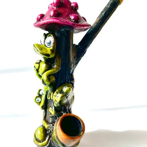 Mushroom 3 Frogs Tobacco Pipes Smoking Large Pipe Handmade - Etsy