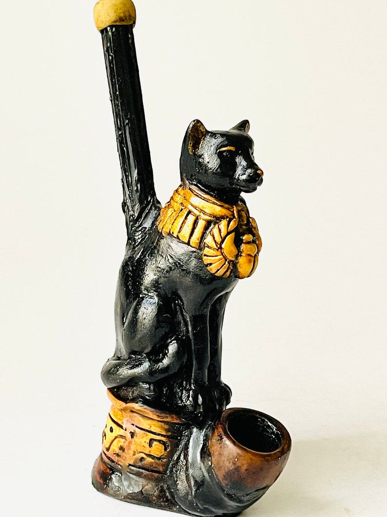 Black Cat Tobacco Pipe Smoking Large Pipe Handmade Collectible | Etsy