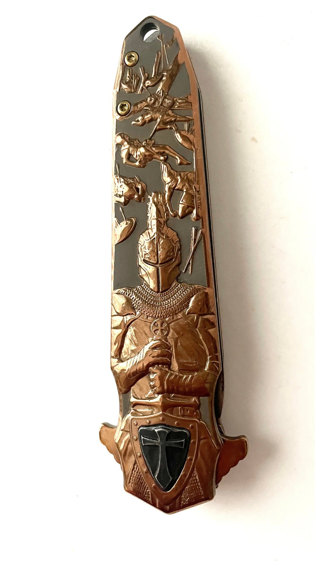 Collectible 3D Knight Knife Antique Design Stainless Steel Rose Gold - Etsy