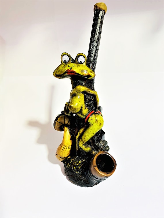 Tobacco Smoking Large Pipe Lady Frog Design Handmade Pipes | Etsy
