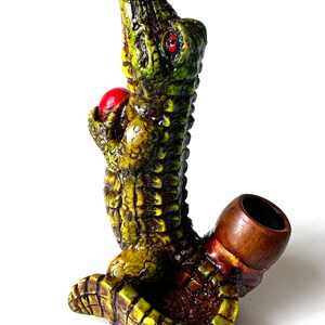 Gator Looking up Tobacco Smoking Pipes Large Pipe Handmade Collectible ...
