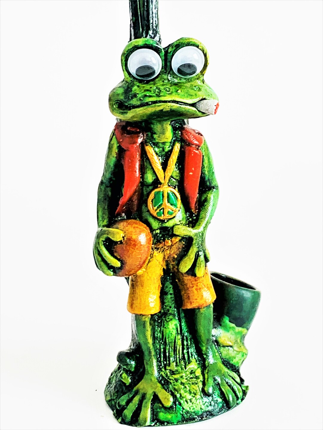 Frog Tobacco Smoking Pipes Large Pipe Handmade Collectible 6.5 Inch ...