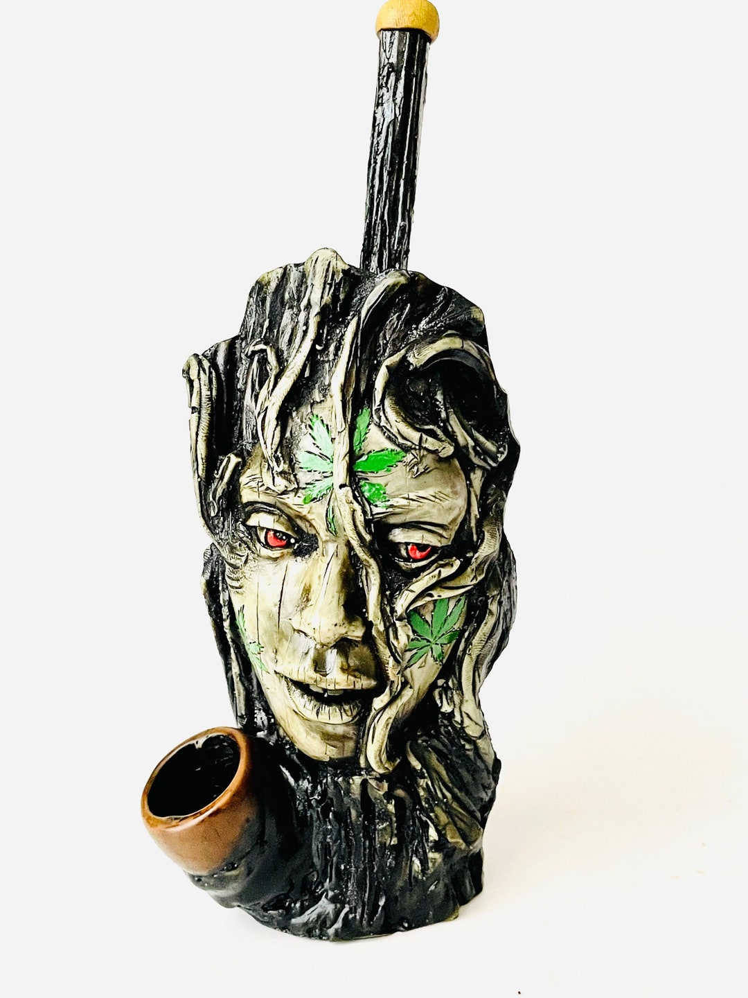 Leaf Face Tobacco Pipes Smoking Large Pipe Handmade - Etsy