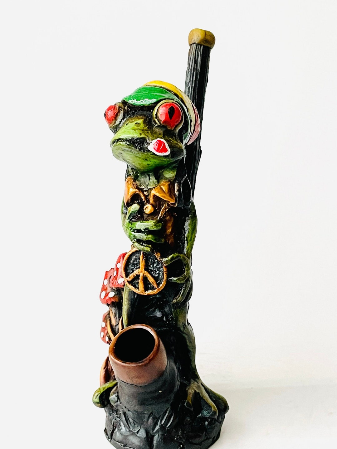 Frog Tobacco Pipes Smoking Large Pipe Handmade Collectible 7 Inch Tall ...