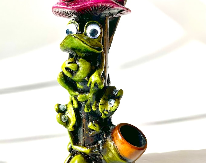 Mushroom 3 Frogs Tobacco Pipes Smoking Large Pipe Handmade - Etsy