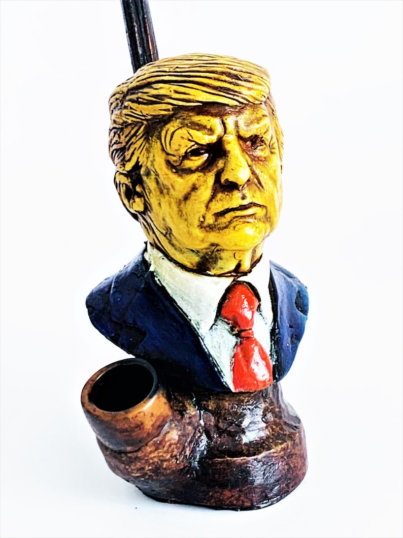 Donald Trump Tobacco Smoking Pipe Large Pipes Handmade Collectible 6 ...