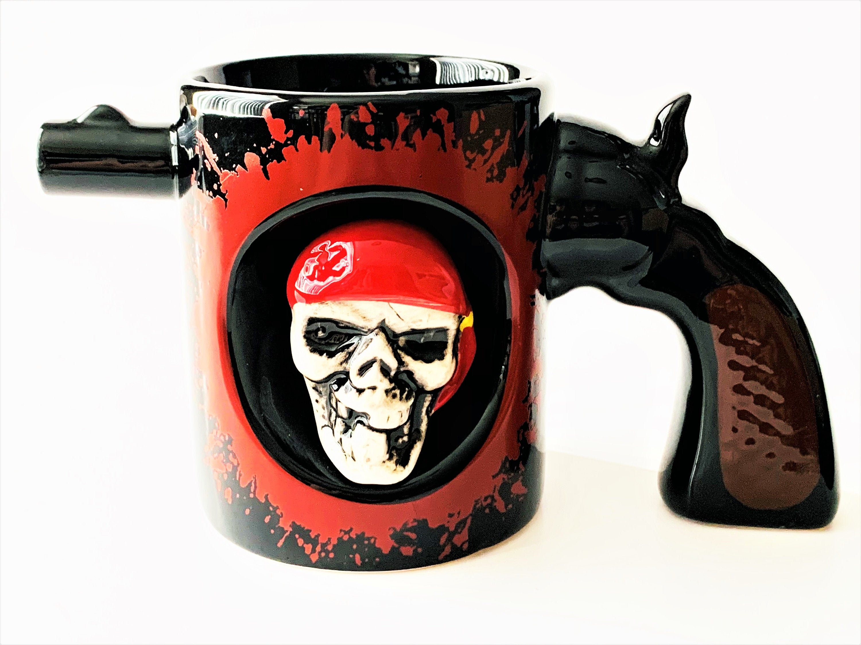 Large Pirate Mug with Gun 3D Pirate Head Ceramic Coffee Mug | Etsy