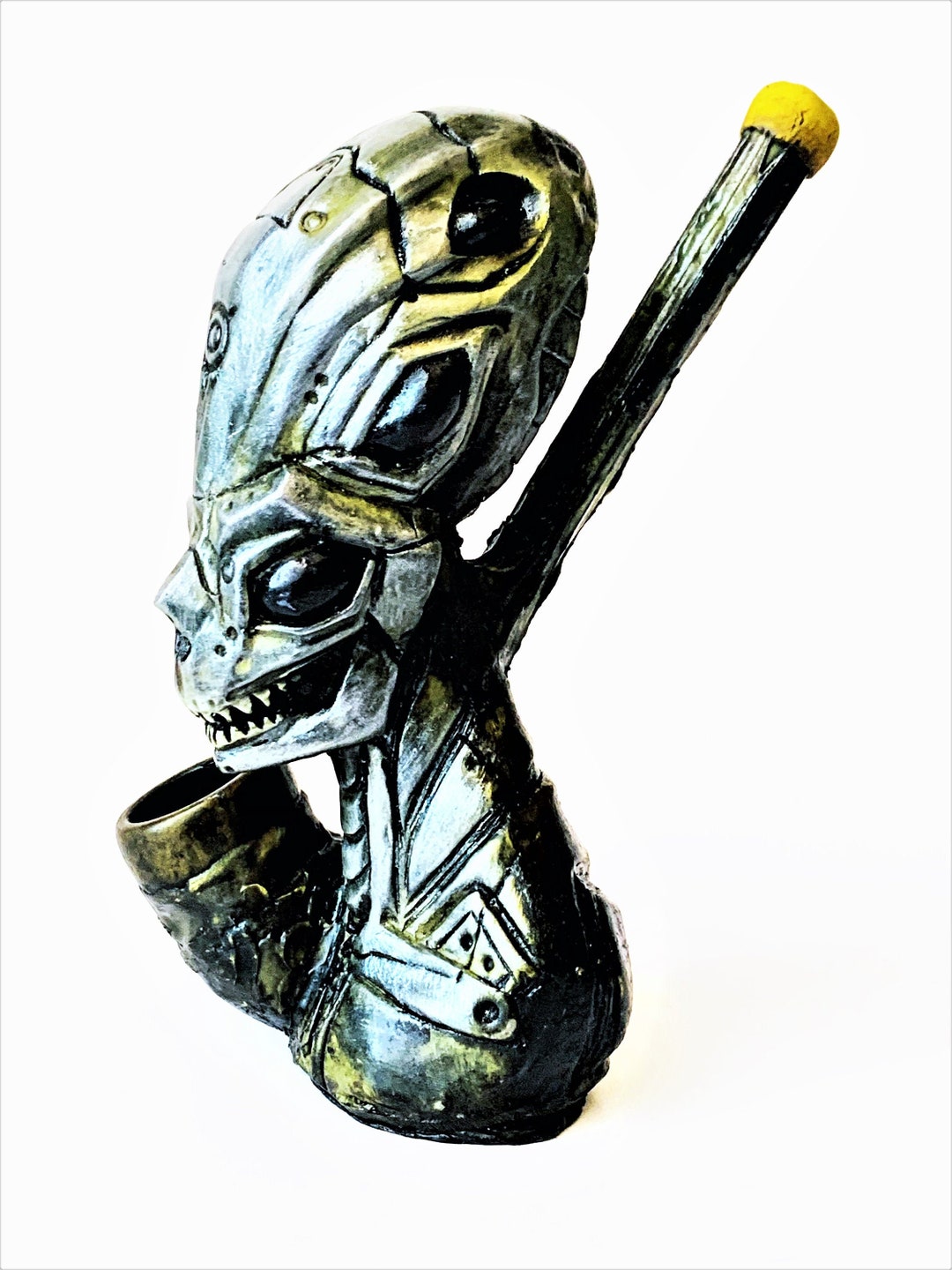 Alien Tobacco Pipe Smoking Large Pipe Handmade Pipes Collectible 7 Inch ...