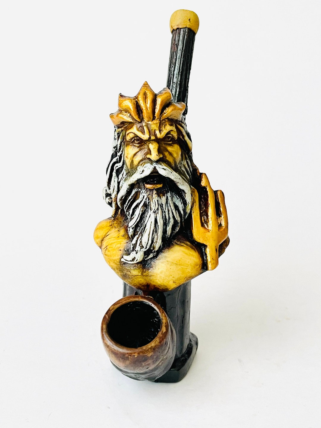 Poseidon Tobacco Smoking Pipes Large Pipe Handmade Collectible 7 Inch ...