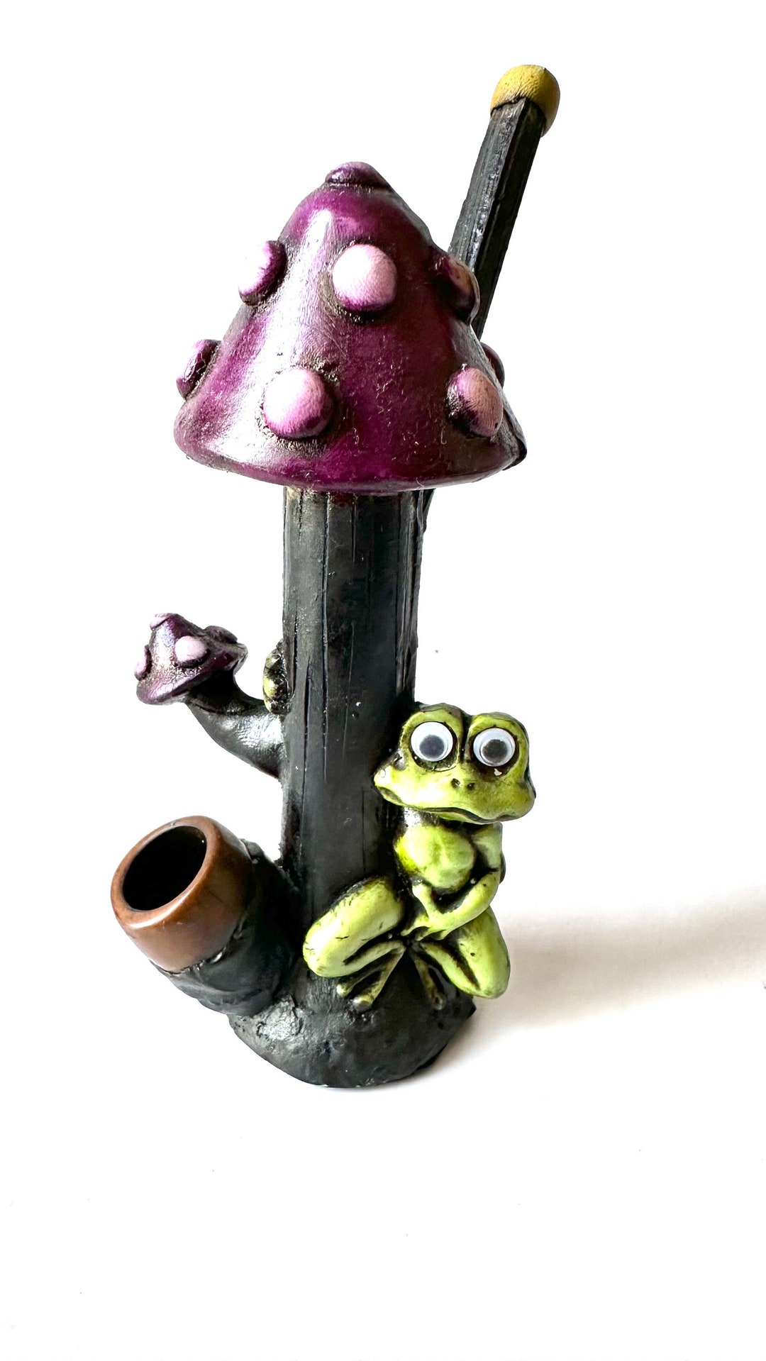 Purple Mushroom Frog Tobacco Pipes Smoking Large Pipe Handmade ...