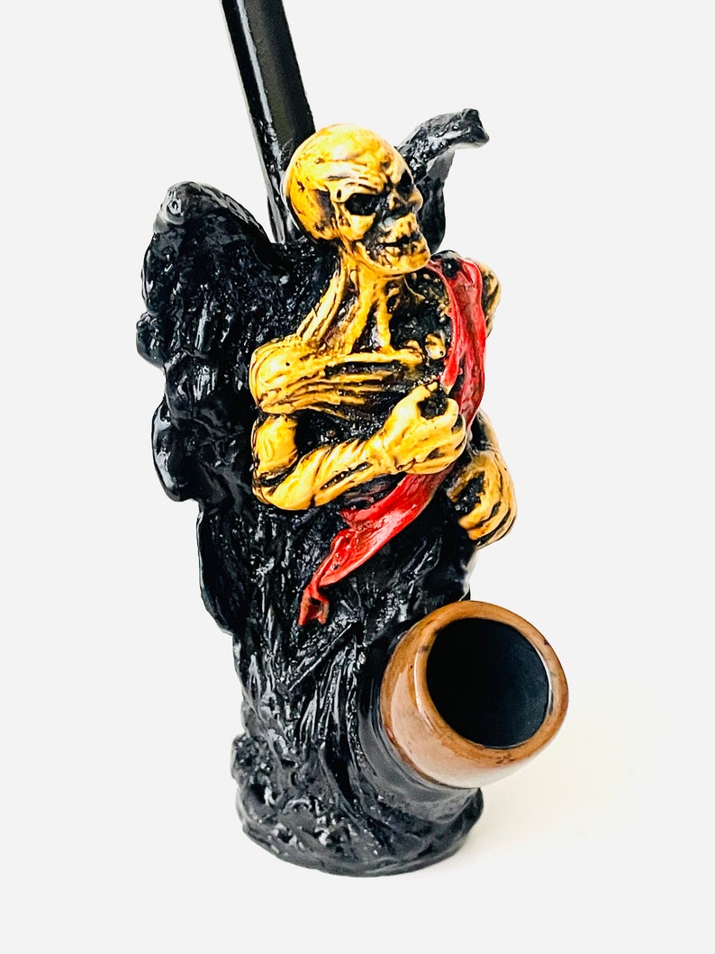 Skeleton Tobacco Pipes Smoking Large Pipe Handmade Collectible 6 Inch ...