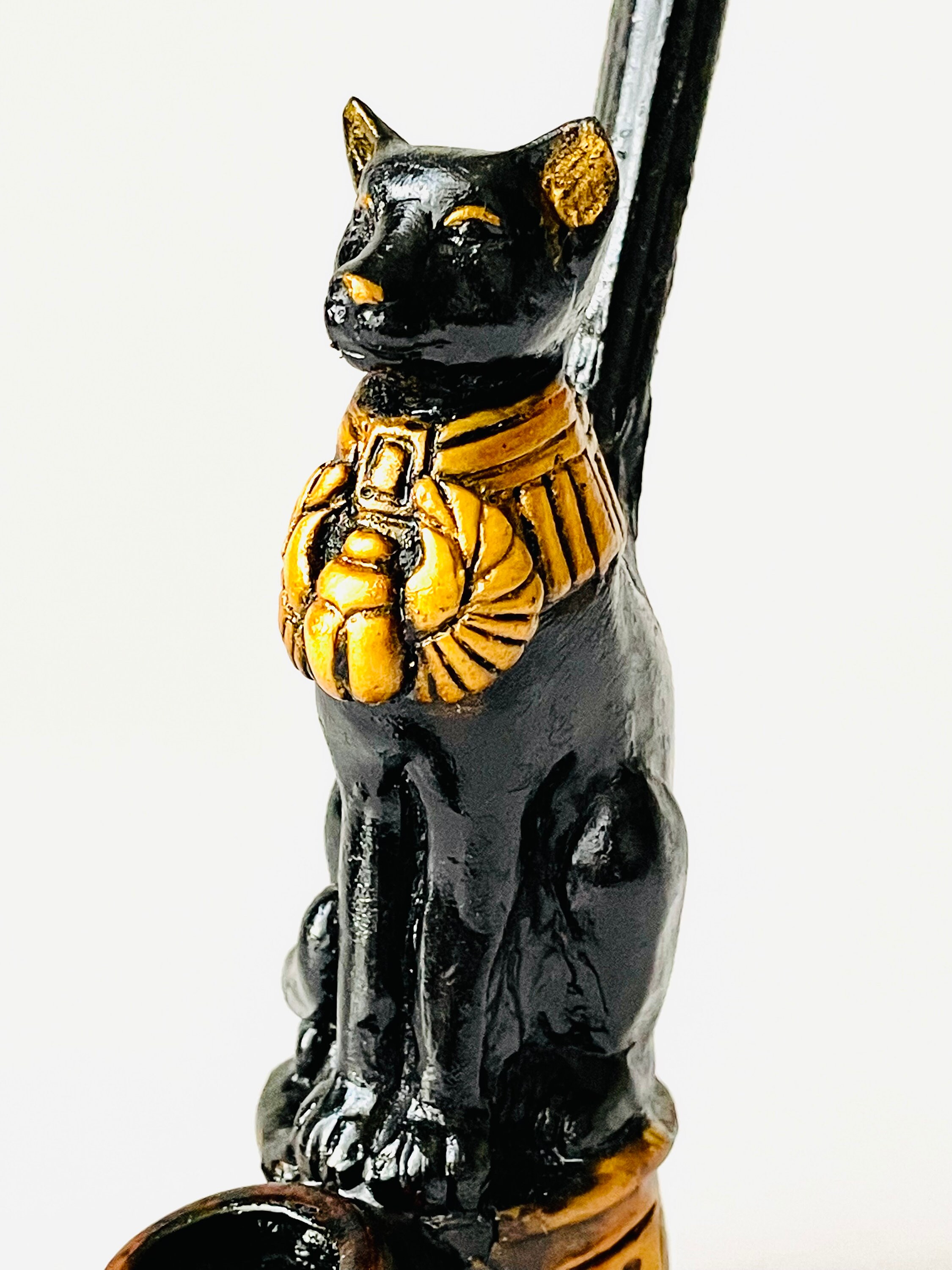 Black Cat Tobacco Pipe Smoking Large Pipe Handmade Collectible | Etsy