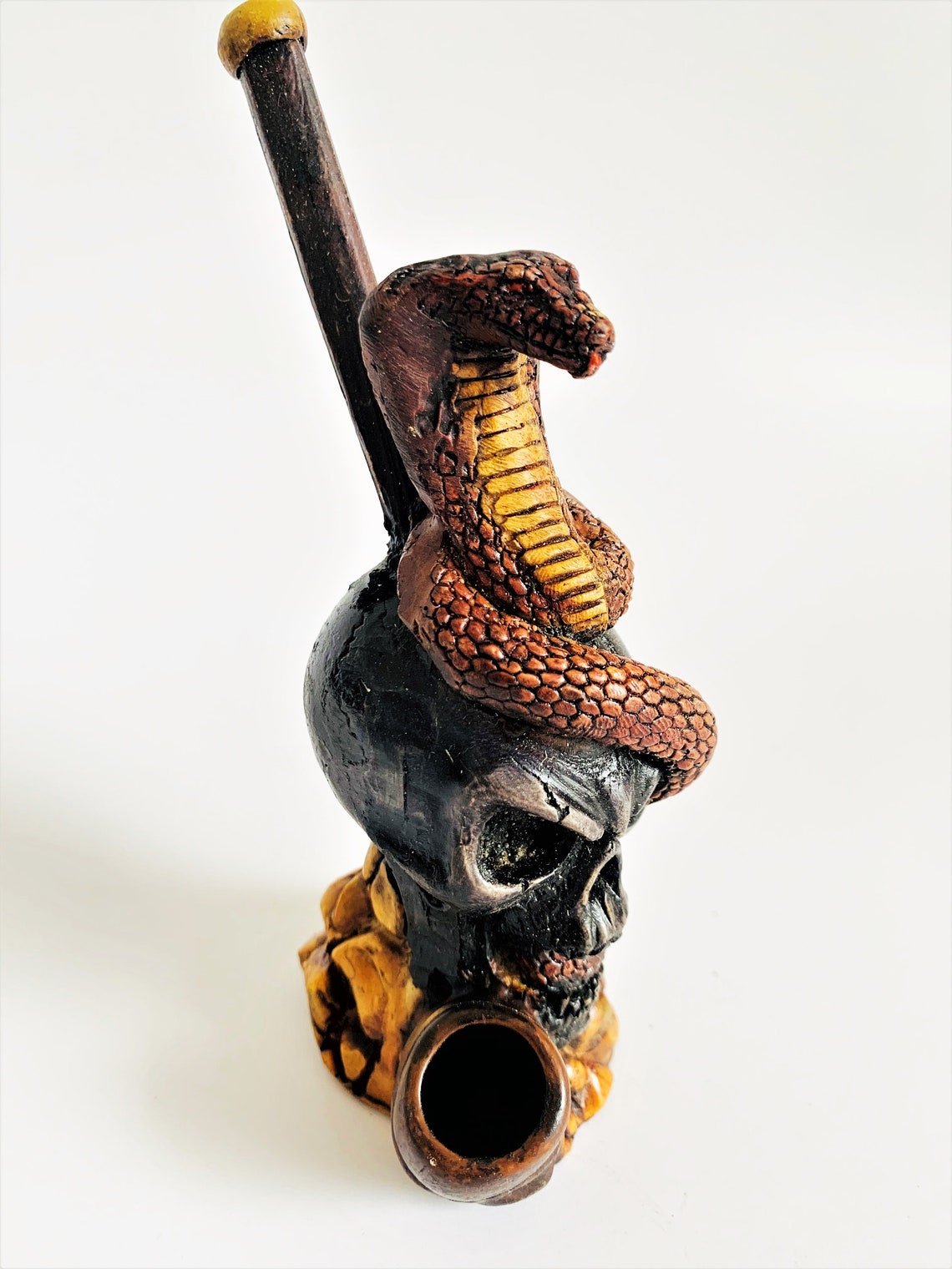 Cobra Snake Skull Tobacco Smoking Large Pipe Handmade Pipes | Etsy